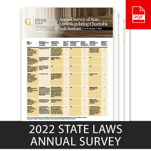 2021 Giving USA Annual Survey on State Laws